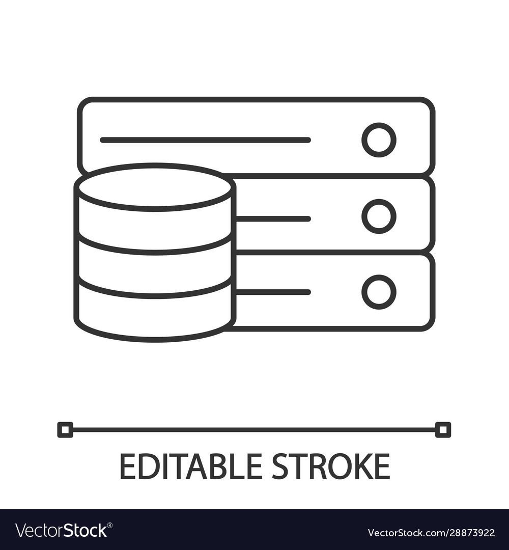 Database linear icon Royalty Free Vector Image