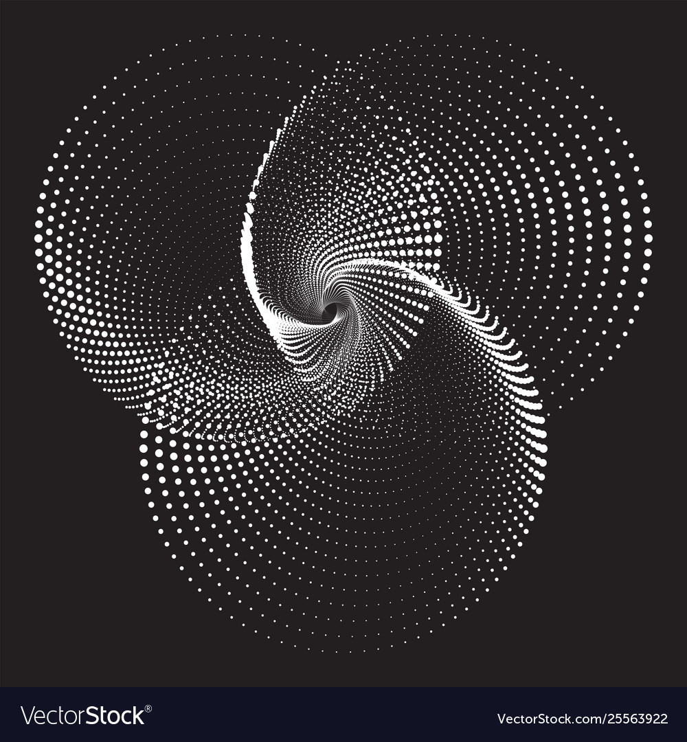 Dotted halftone spiral pattern or texture Vector Image