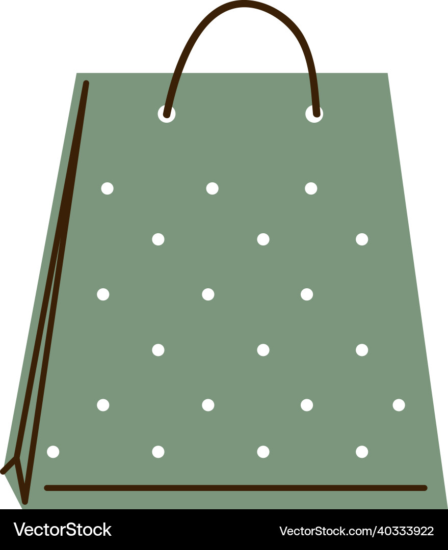 Dotted shopping bag Royalty Free Vector Image - VectorStock