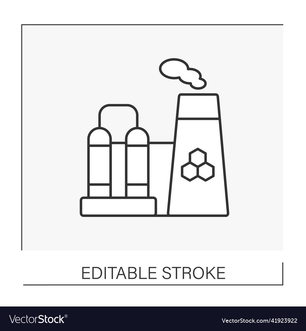 Factory line icon Royalty Free Vector Image - VectorStock