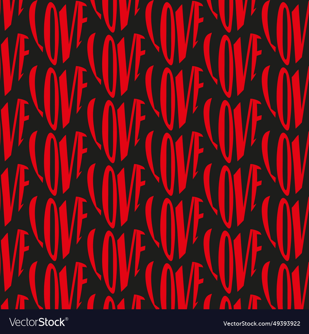 Love text pattern Royalty Free Vector Image - VectorStock