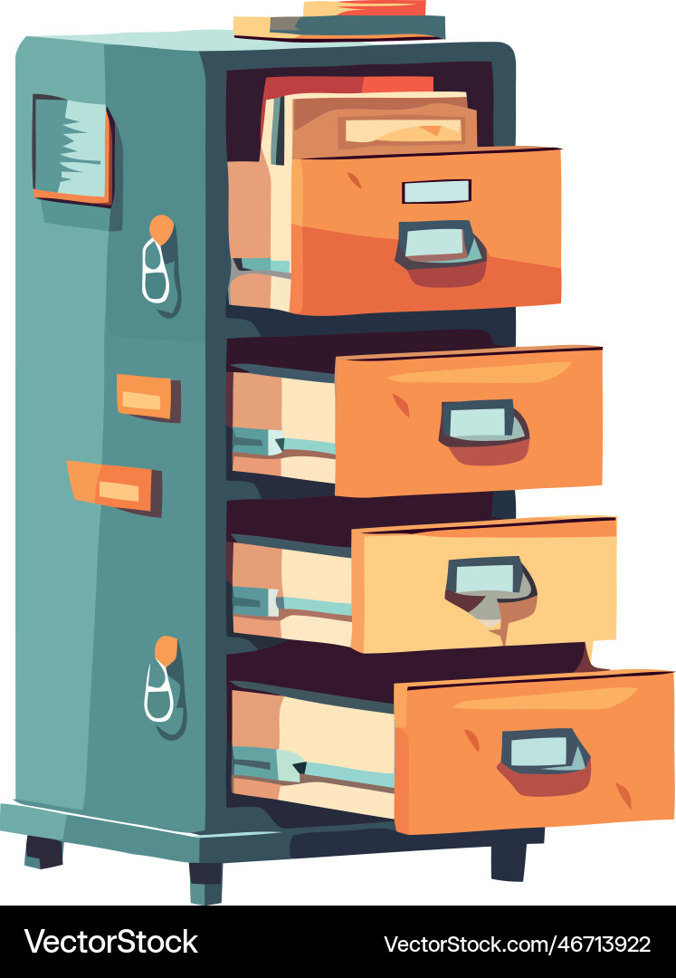 Modern of an organized office Royalty Free Vector Image