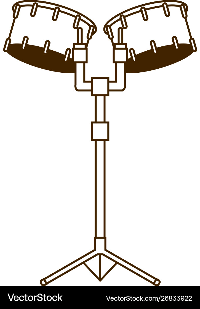 Musical instrument timpani on white background Vector Image