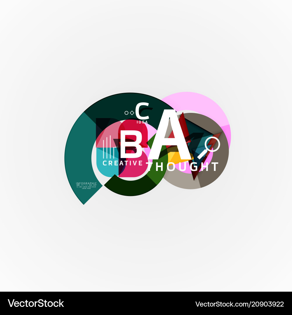 Paper infographic banner template with a b c Vector Image