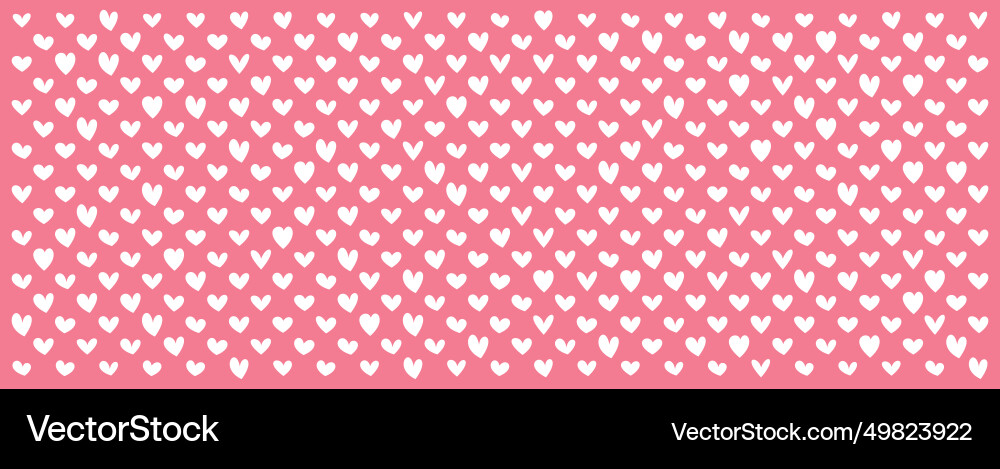 Pink love heart pattern valentines day holiday Vector Image