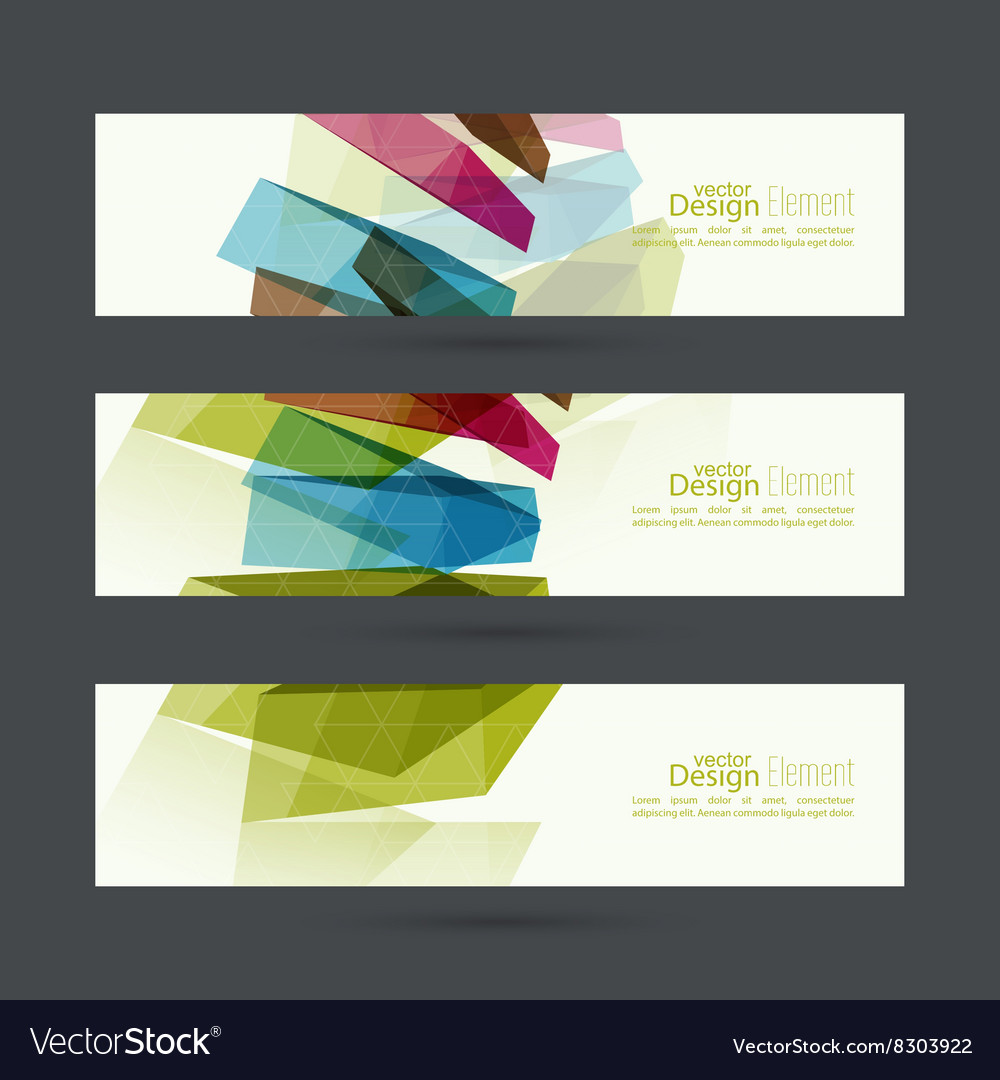 Set of abstract banners header Royalty Free Vector Image