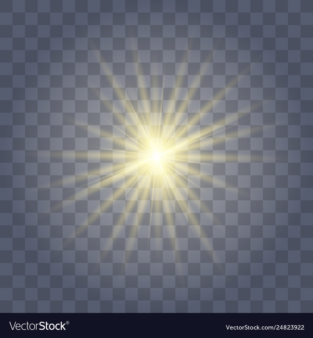 Star explodes on transparent background Royalty Free Vector