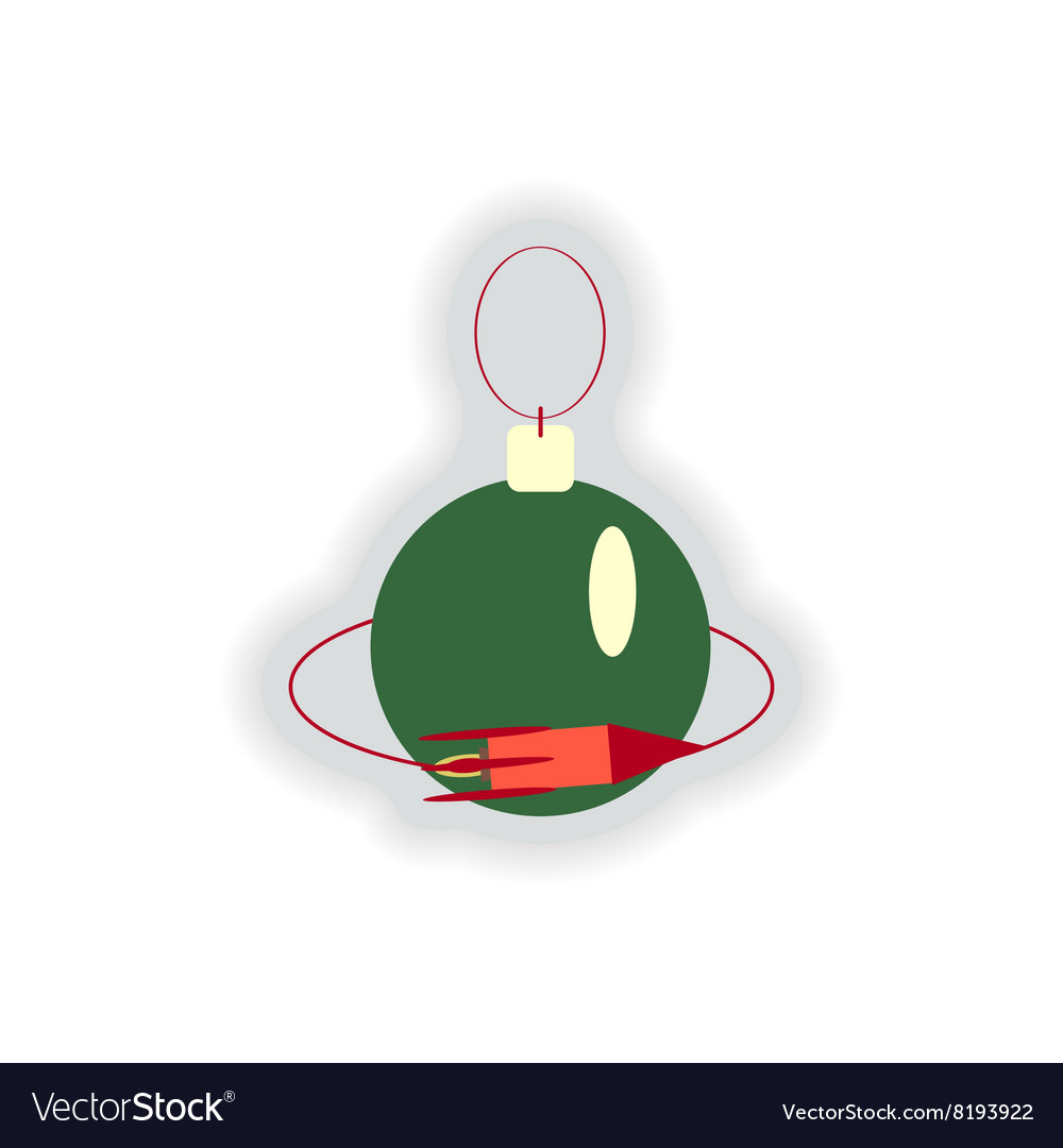 Stylish Paper Sticker On White Background Vector Image