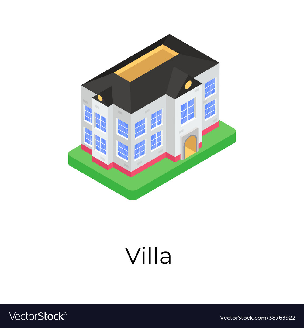 Villa Royalty Free Vector Image - VectorStock