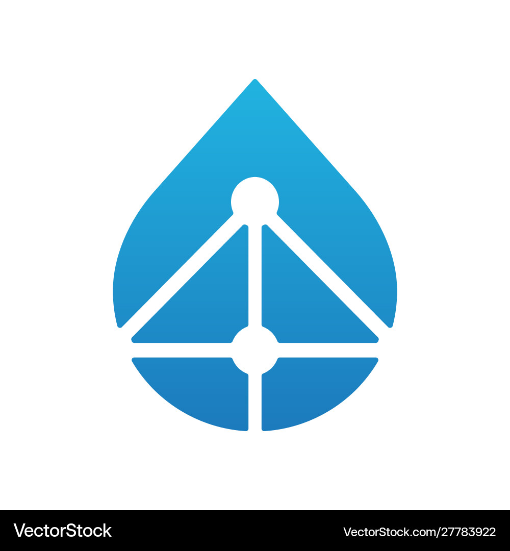 Water drop logo template innovation sign modern Vector Image