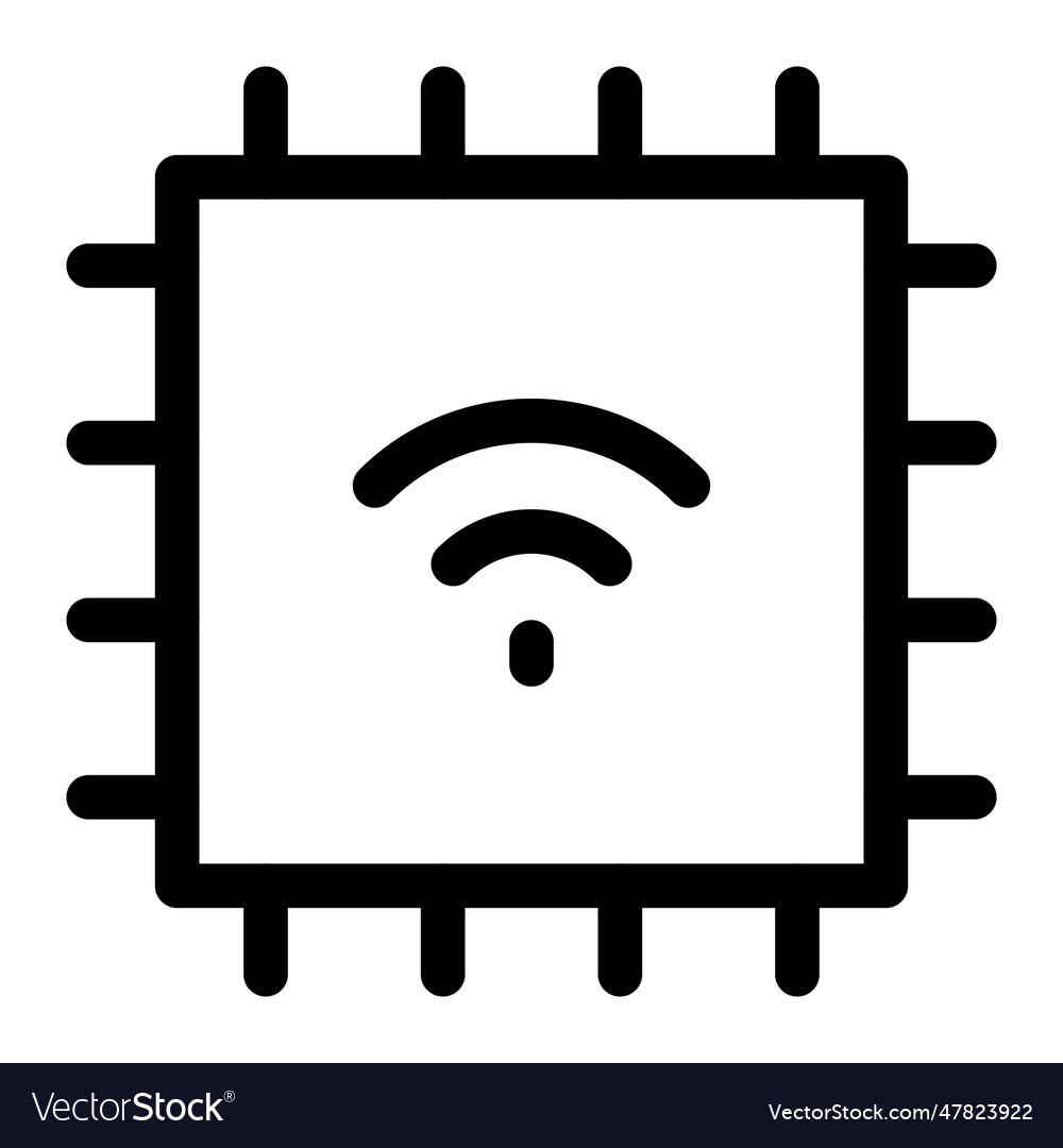 Wireless microchip a control unit for gadgets Vector Image