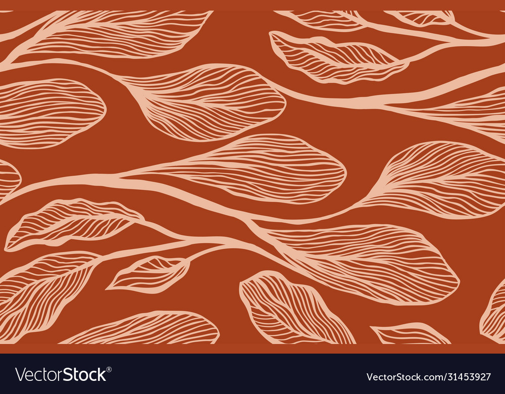 Abstract botanical seamless pattern in light Vector Image