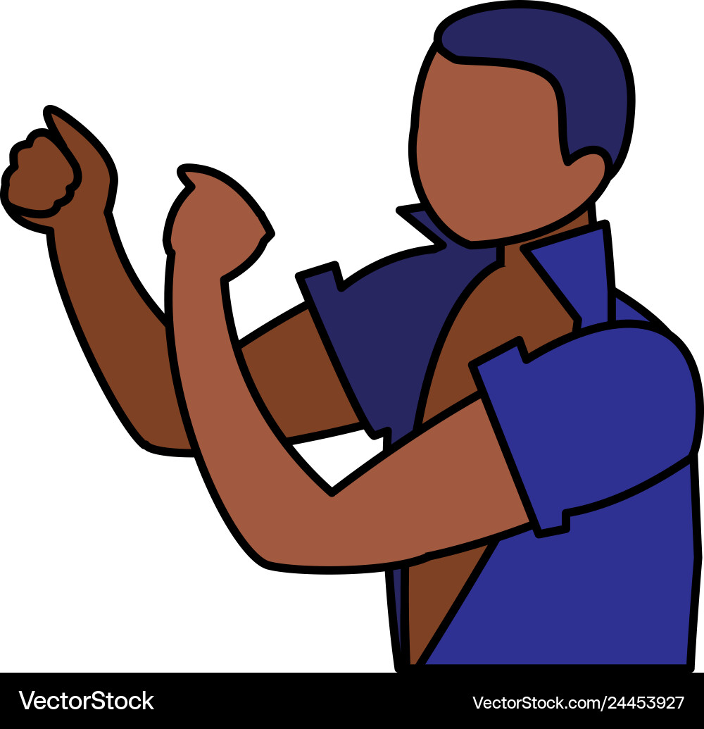 Black tropical musician character Royalty Free Vector Image