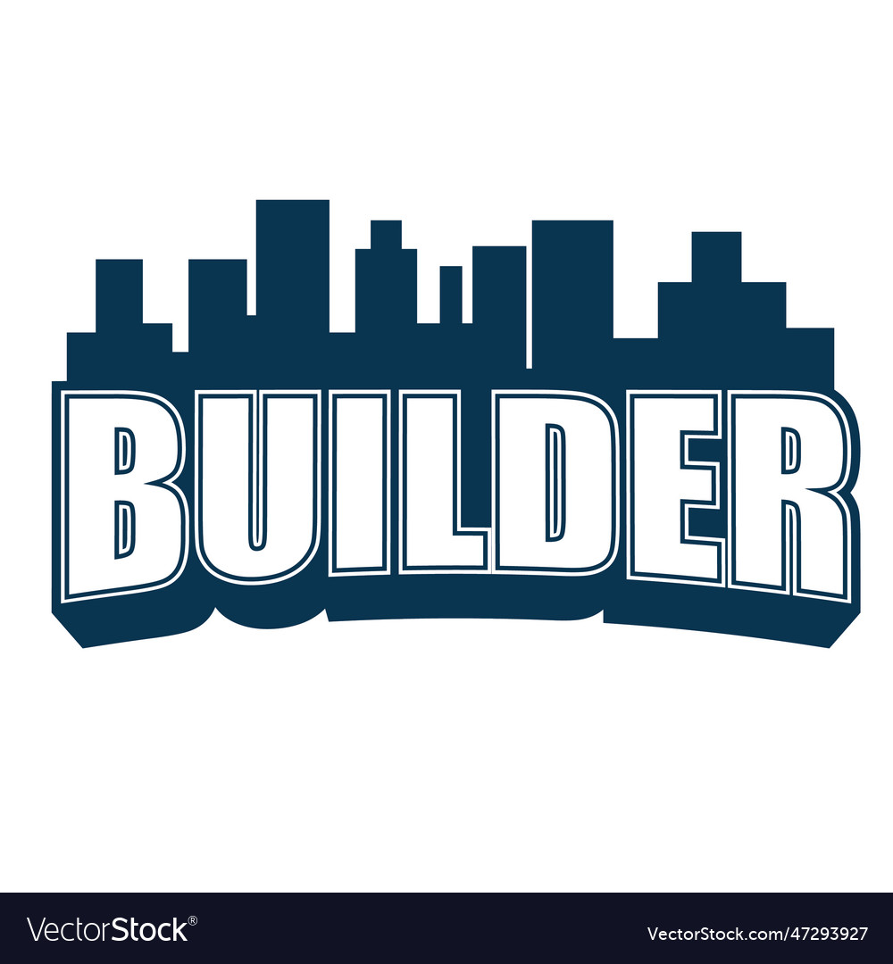 Builder logo design Royalty Free Vector Image - VectorStock