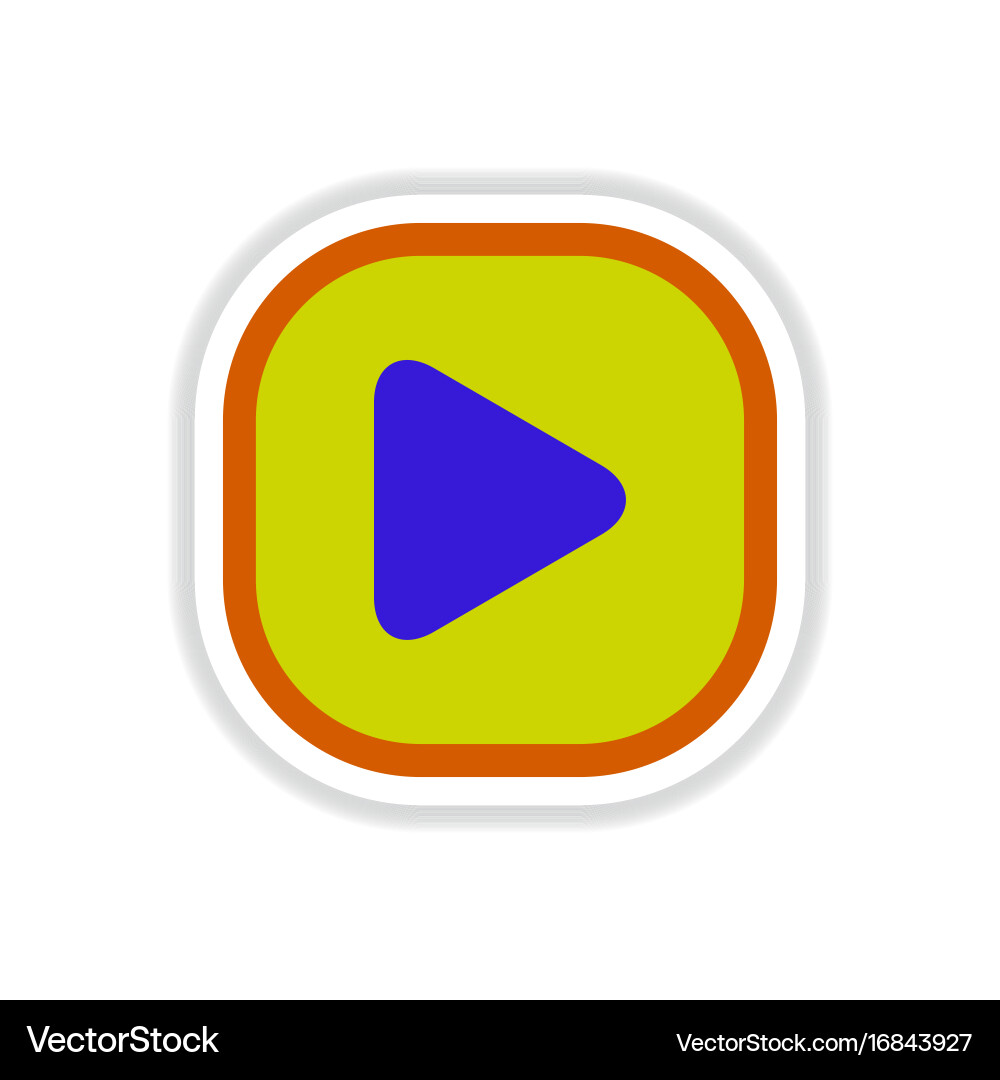 Color label design icon button music play Vector Image