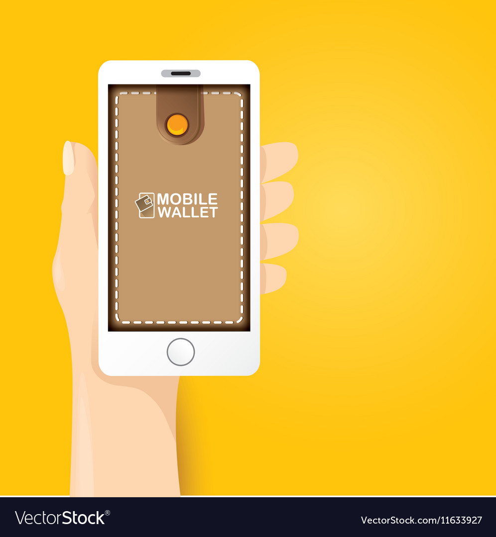 Digital mobile e wallet concept Royalty Free Vector Image