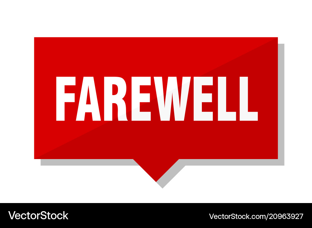 Farewell red tag Royalty Free Vector Image - VectorStock