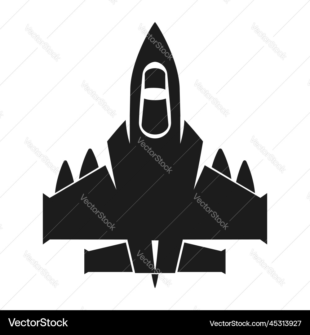 Jet fighter military aircraft Royalty Free Vector Image