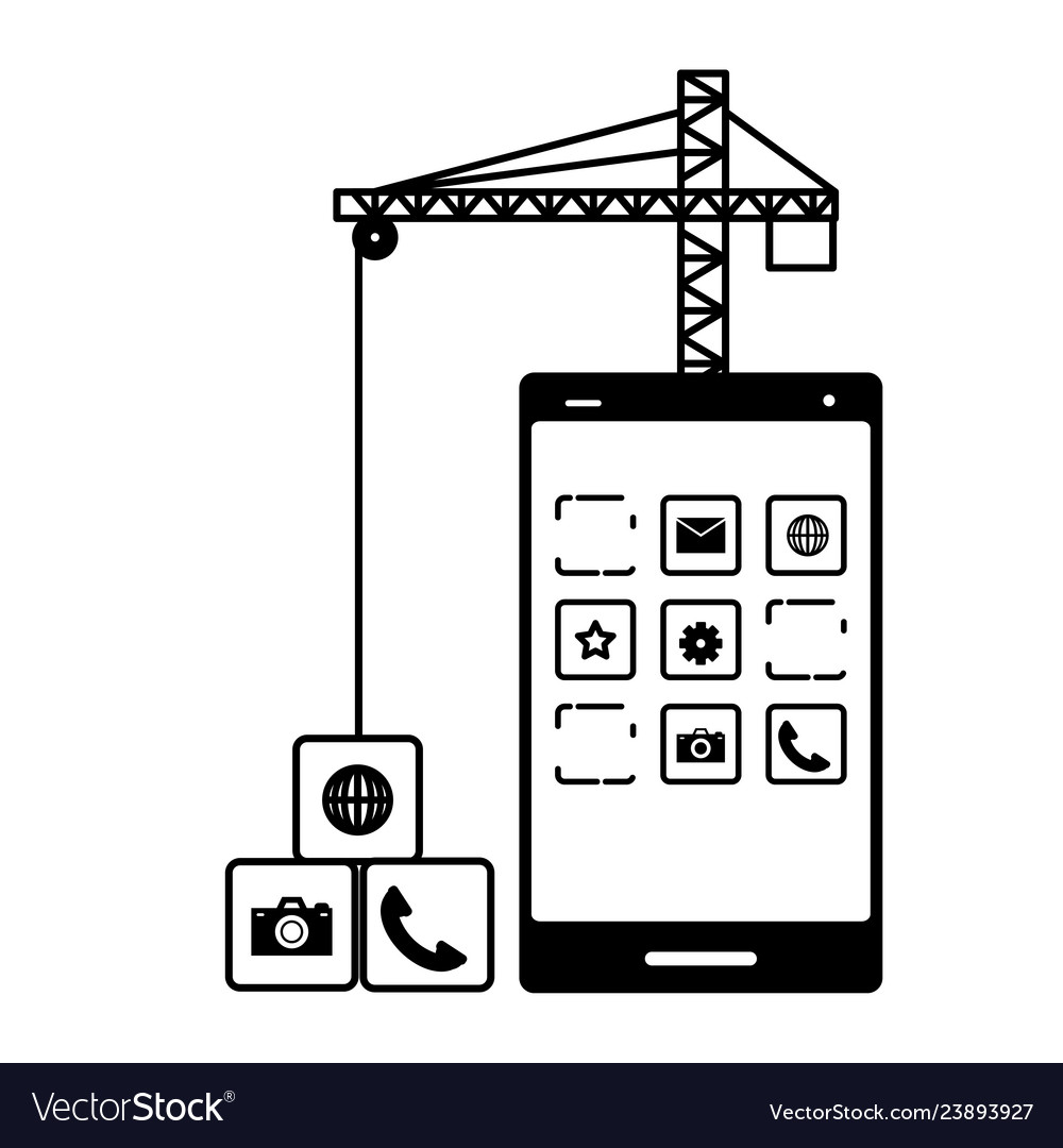 Mobile app development Royalty Free Vector Image