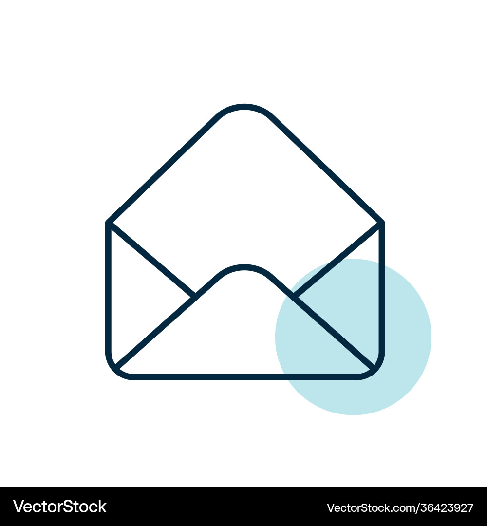 Open envelope flat icon Royalty Free Vector Image