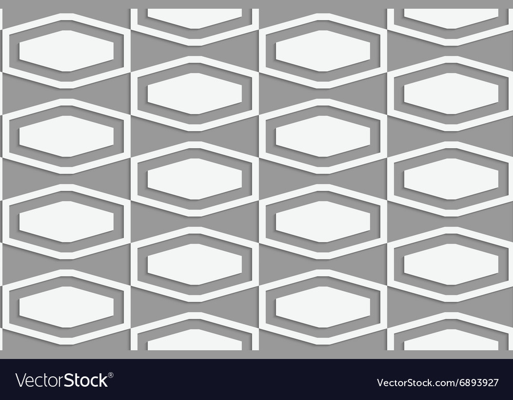 Perforated squashed hexagons in grid Royalty Free Vector