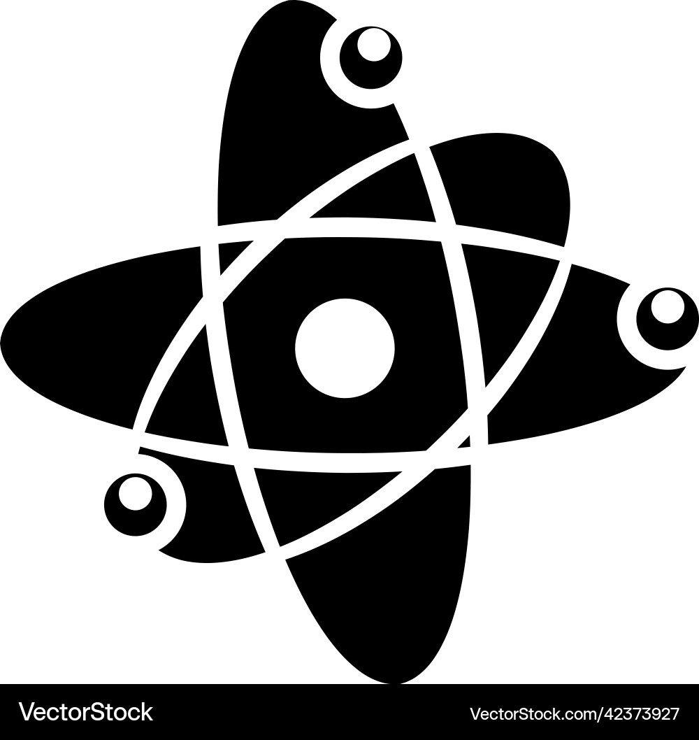 Planetary model of the atom icons electrons Vector Image