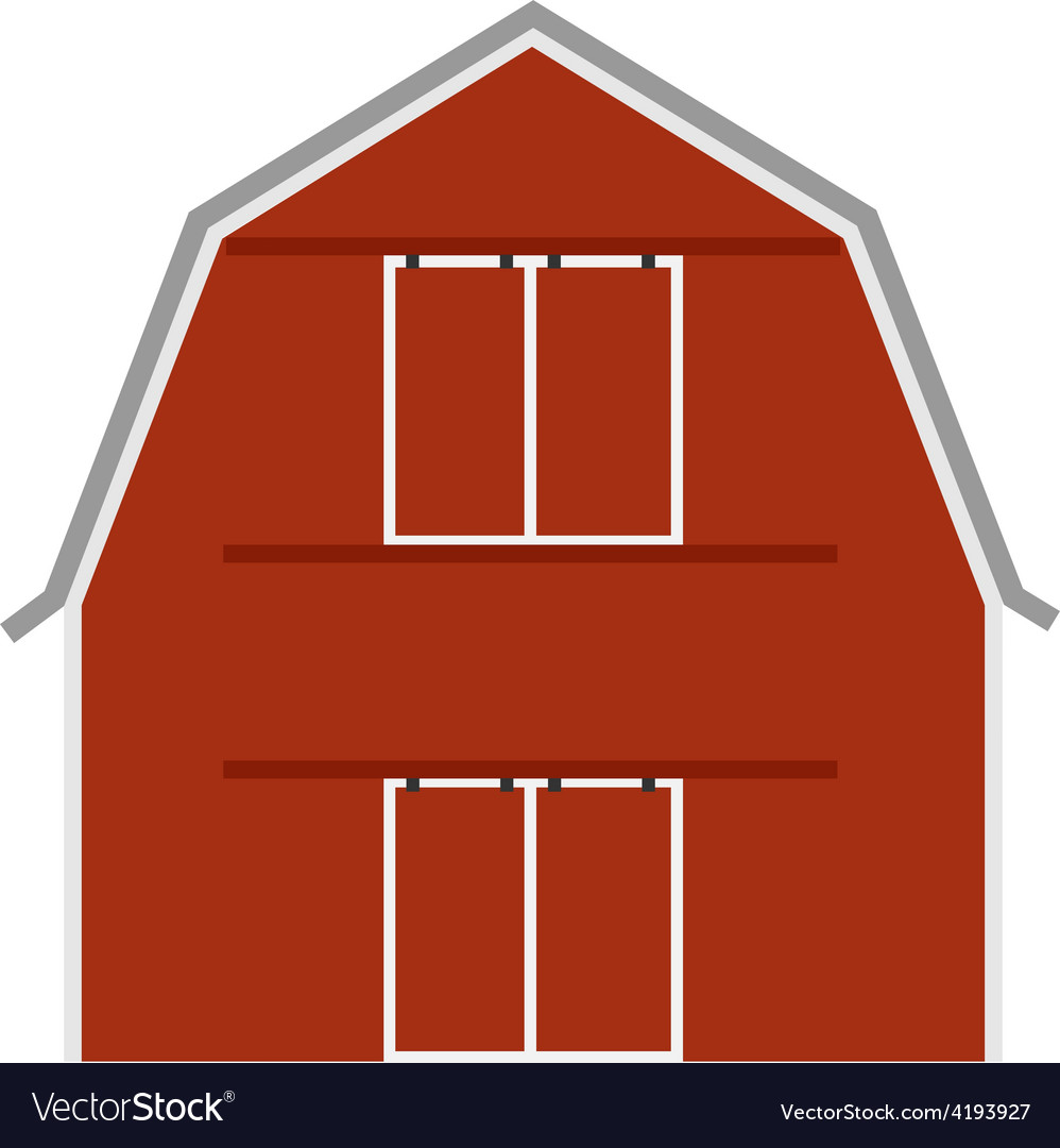 Red barn Royalty Free Vector Image - VectorStock