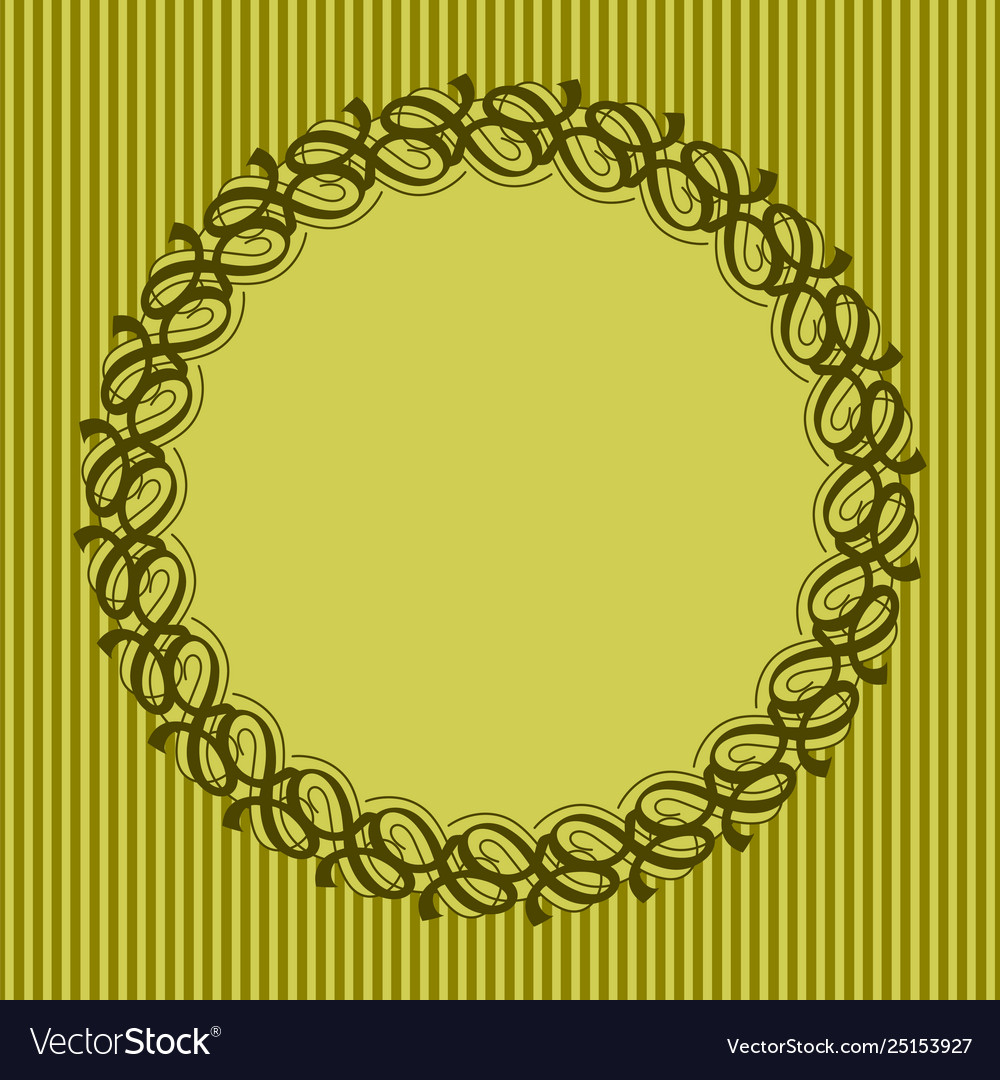 Round frame with decorative elements Royalty Free Vector