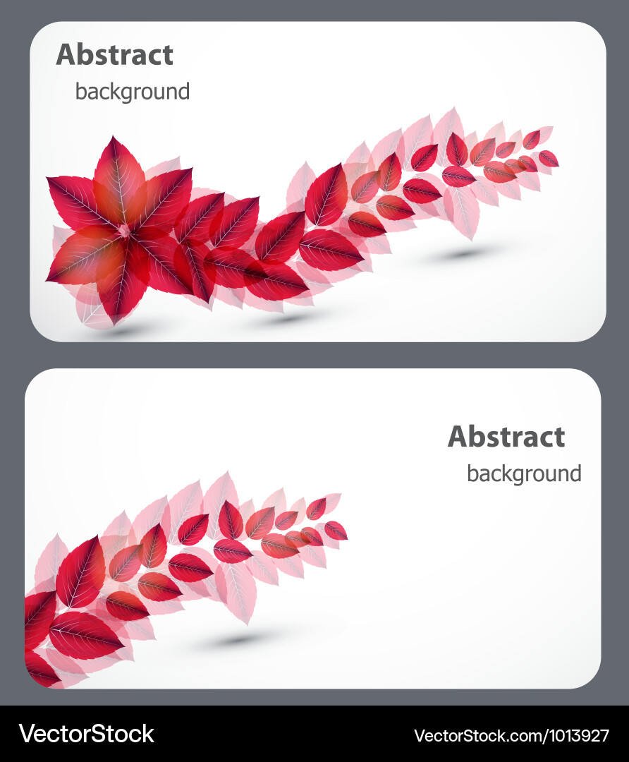 Set of nature gift cards Royalty Free Vector Image