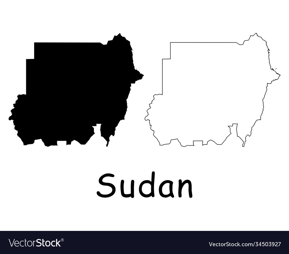 Sudan map Royalty Free Vector Image - VectorStock