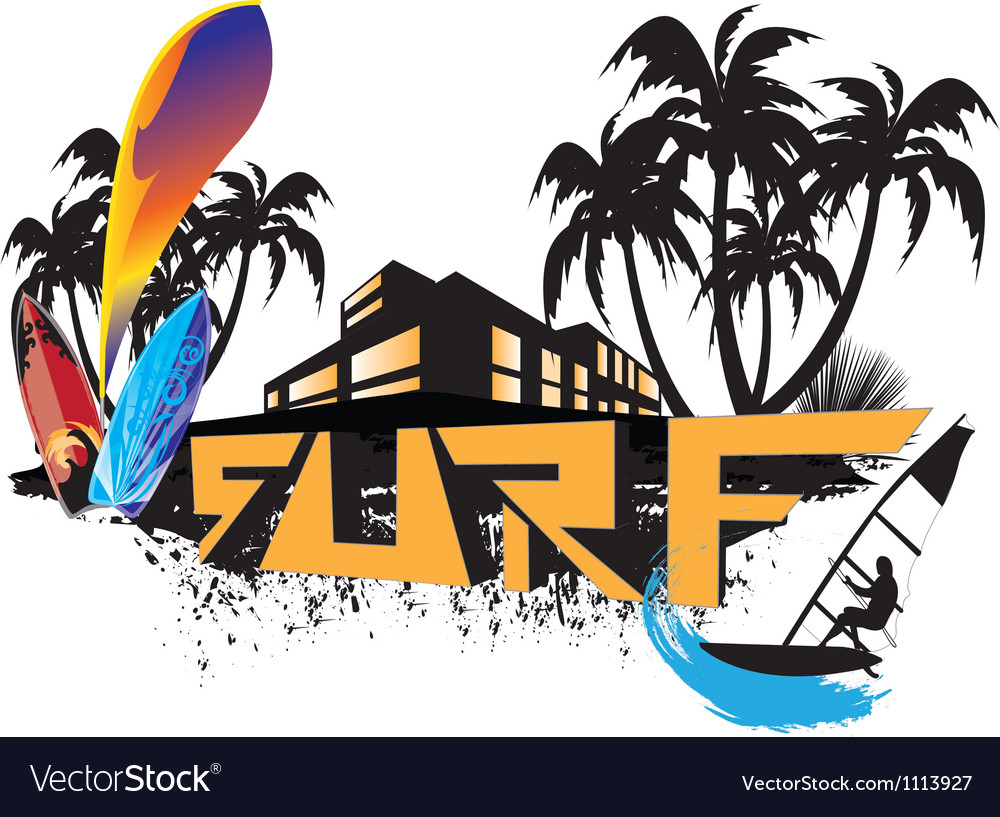 Surf Royalty Free Vector Image - VectorStock