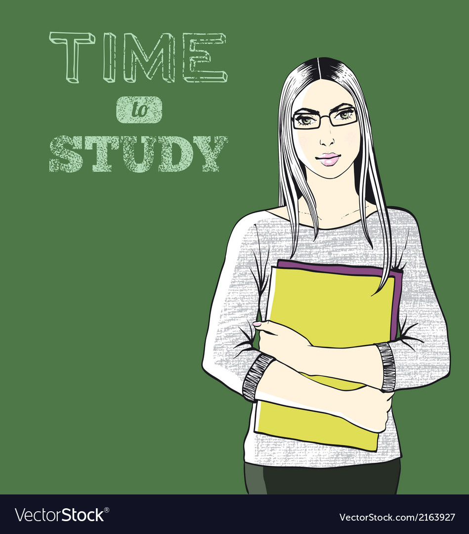 Time to study background Royalty Free Vector Image