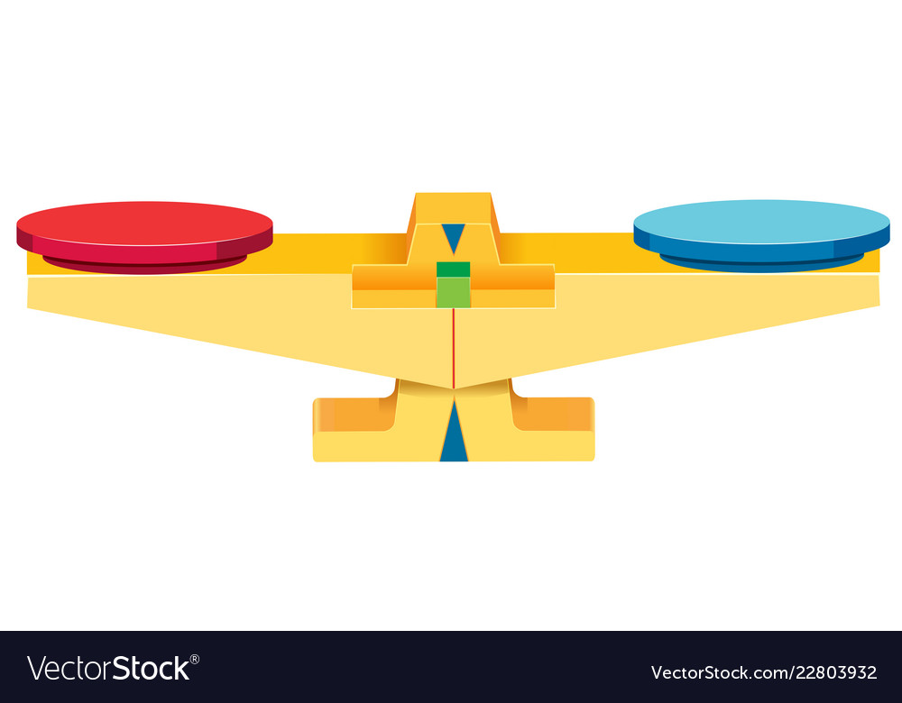 A scale on white background Royalty Free Vector Image