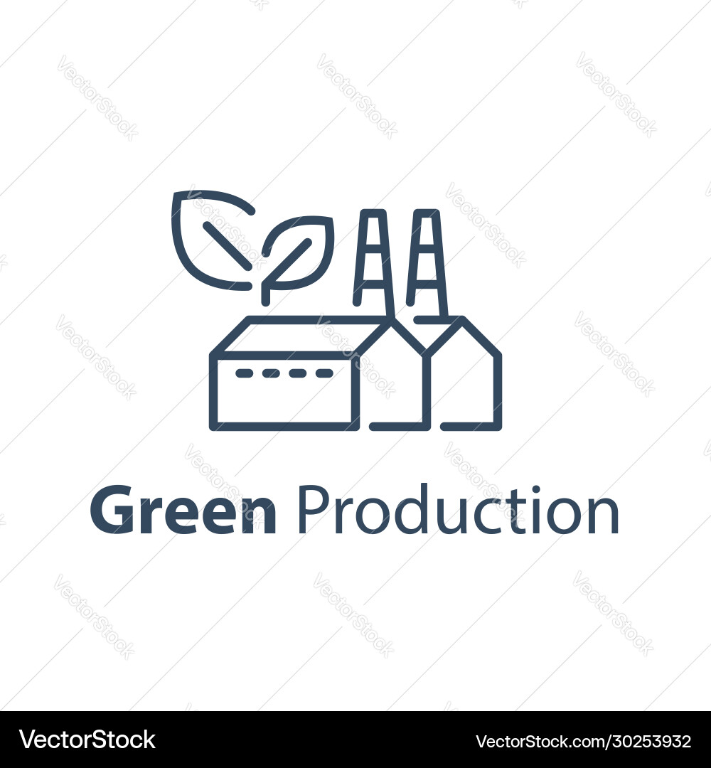 Clean production concept eco friendly factory Vector Image