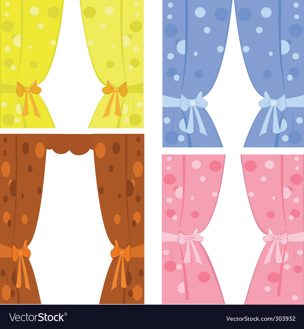 Curtains Royalty Free Vector Image - VectorStock