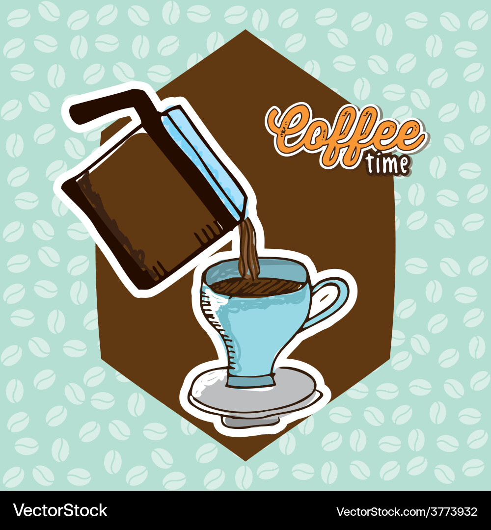 Delicious coffee Royalty Free Vector Image - VectorStock