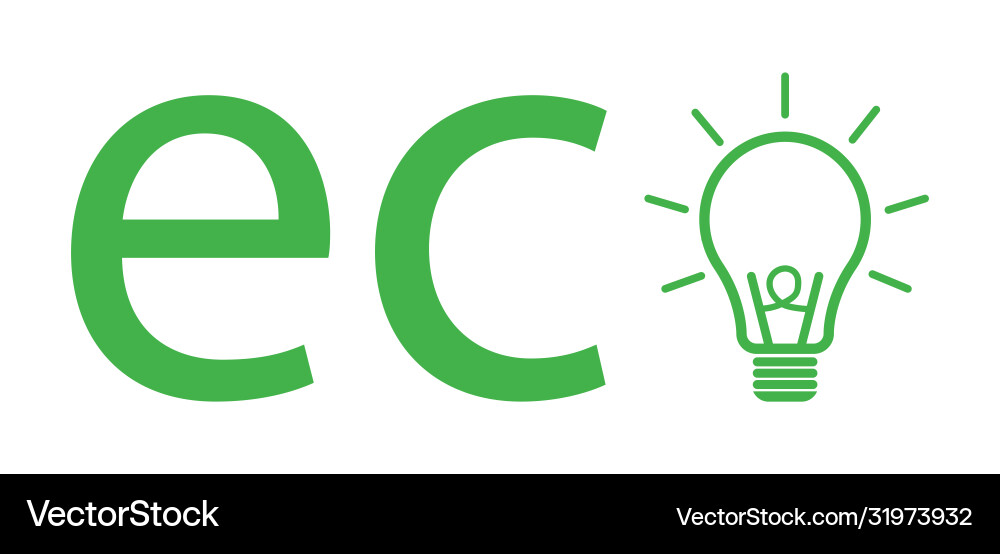 Eco flat graphic icon ecology flat natural sign Vector Image