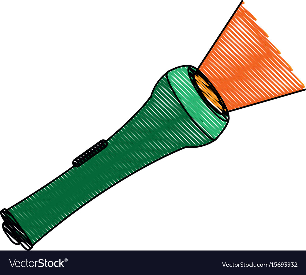 Flashlight search optimization battery led bulb Vector Image