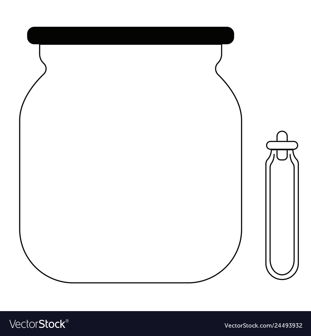 Jars flat on white Royalty Free Vector Image - VectorStock