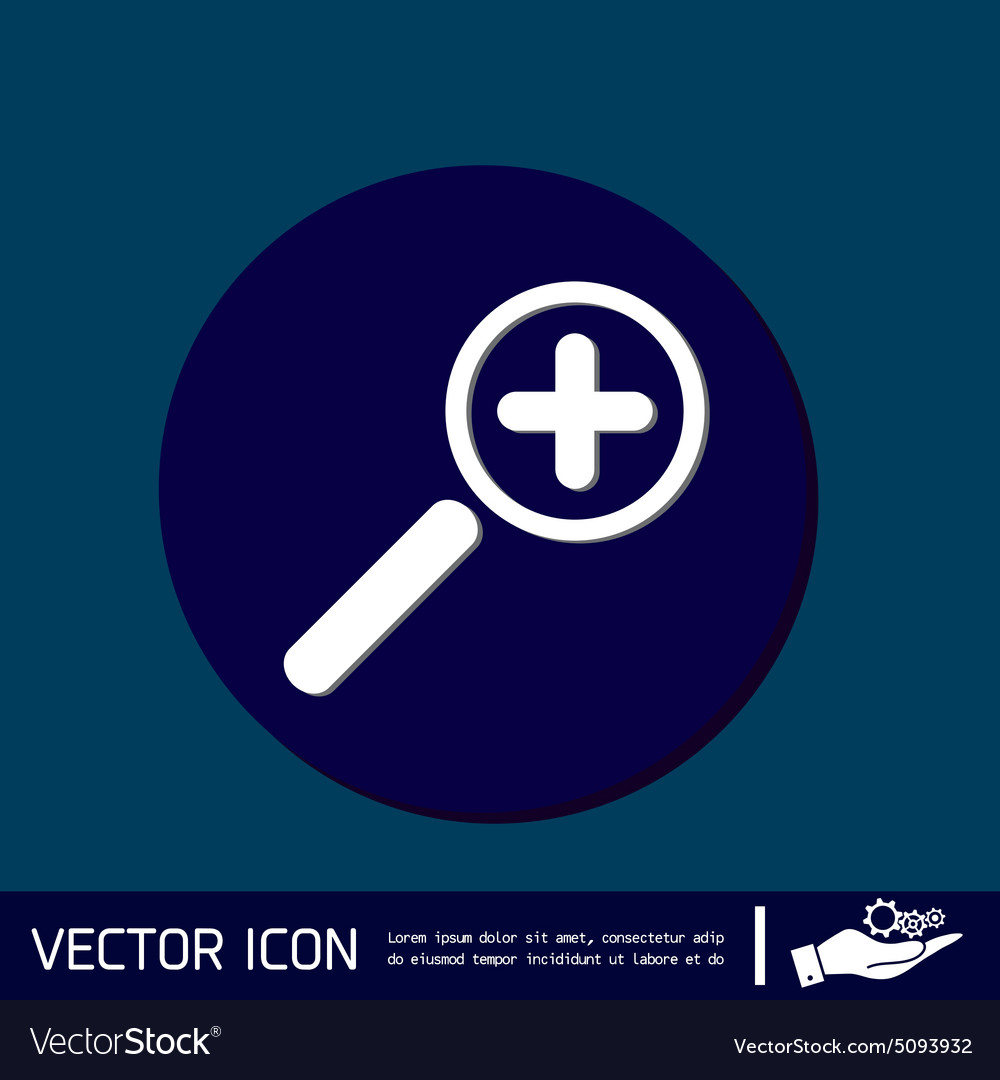 Magnifier increase Royalty Free Vector Image - VectorStock