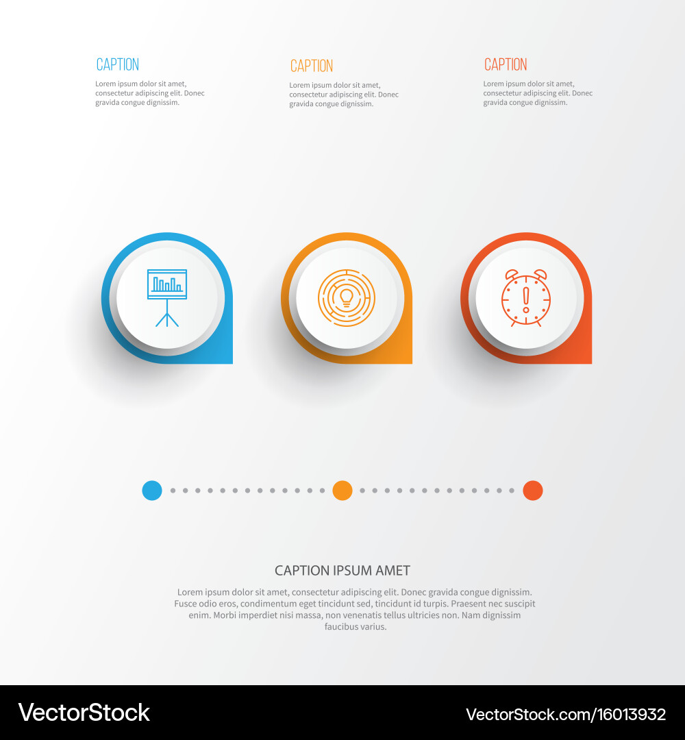 Management icons set collection of presentation Vector Image