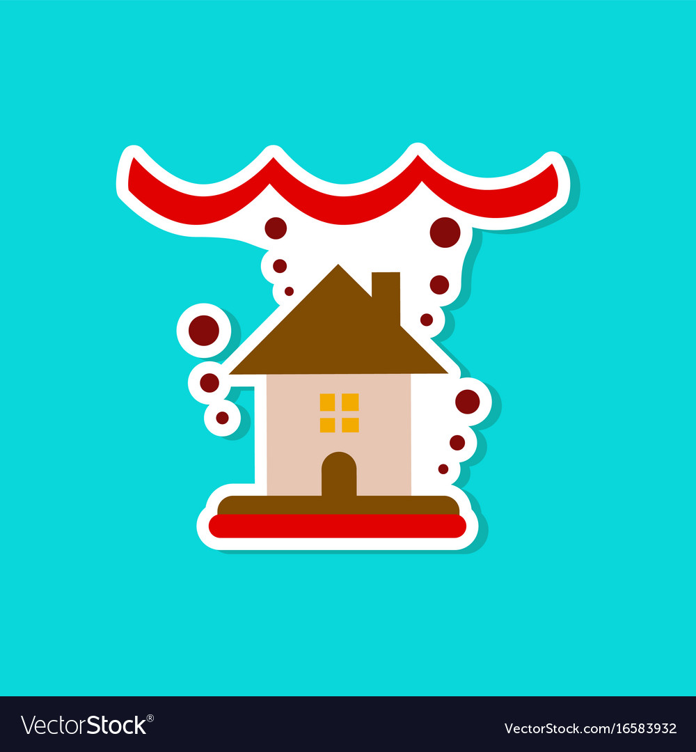 Paper Sticker On Stylish Background Nature Vector Image