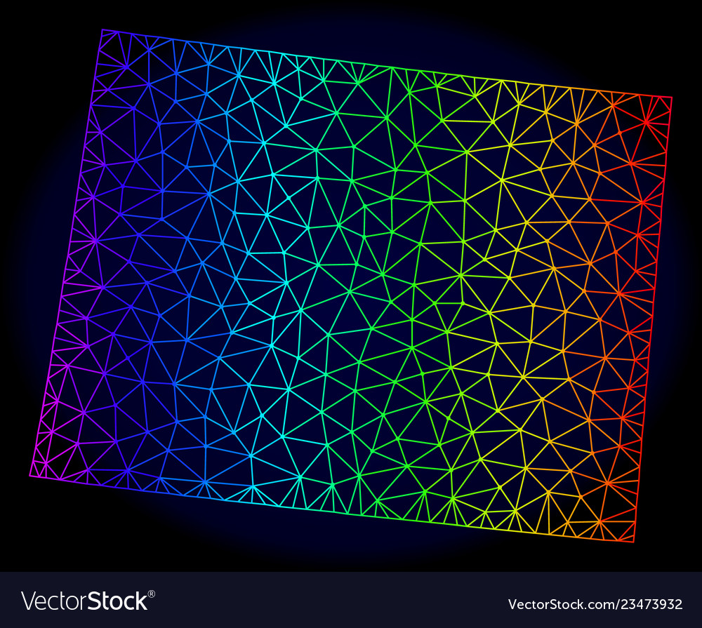 Polygonal network spectrum mesh map Royalty Free Vector