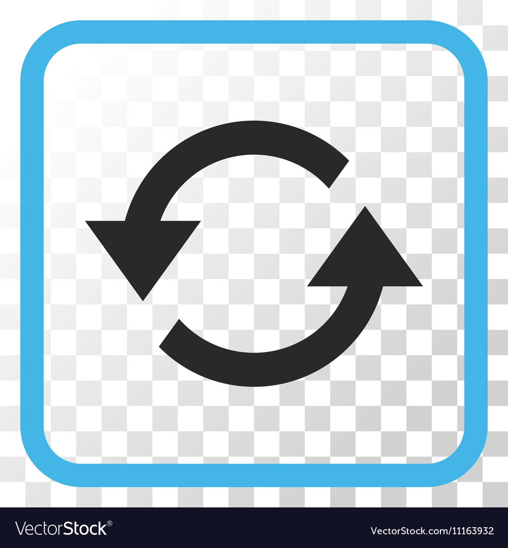 Refresh Arrows Icon In a Frame Royalty Free Vector Image Refresh Arrows Icon In a Frame Royalty Free Vector Image
