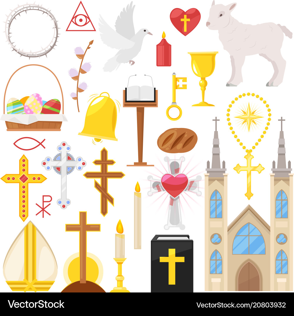 Religion catholic church or cathedral Royalty Free Vector