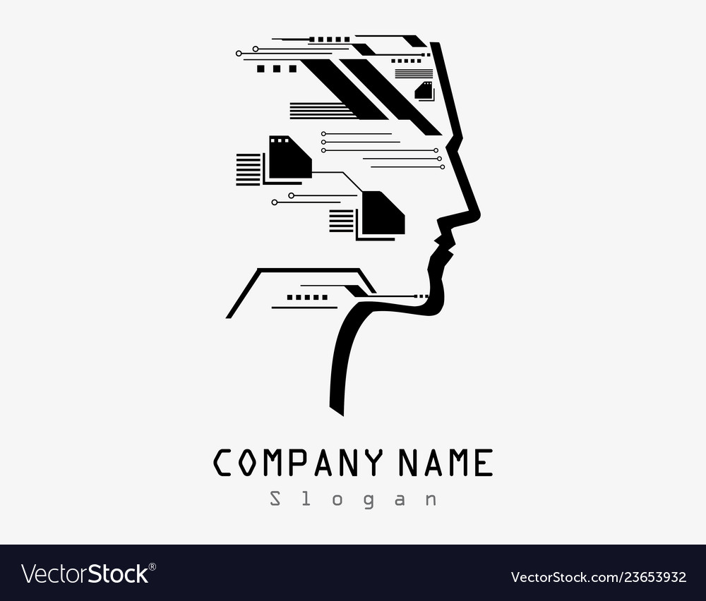 Robotic face design Royalty Free Vector Image - VectorStock