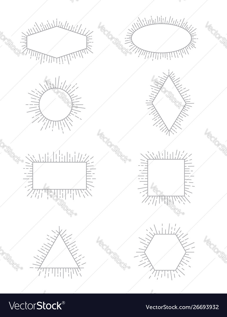 Set 8 shape frames Royalty Free Vector Image - VectorStock