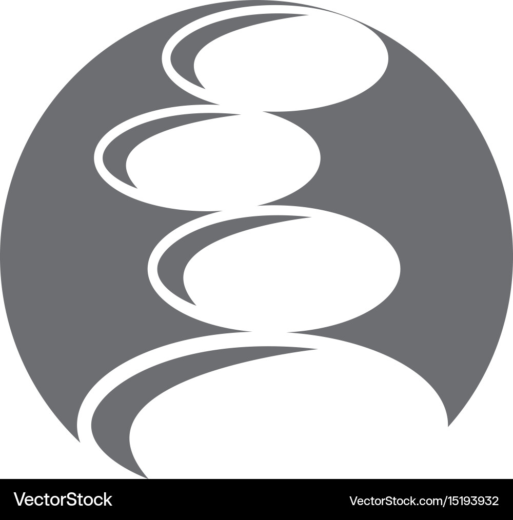 Stones pile spa icon Royalty Free Vector Image