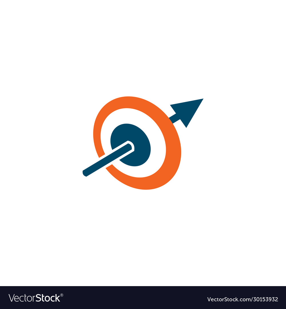 Target logo design template Royalty Free Vector Image