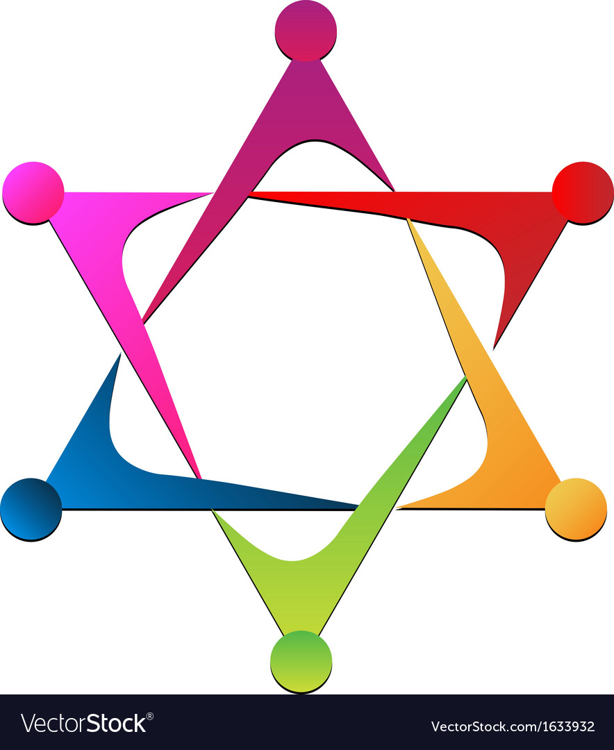 Teamwork star logo Royalty Free Vector Image - VectorStock